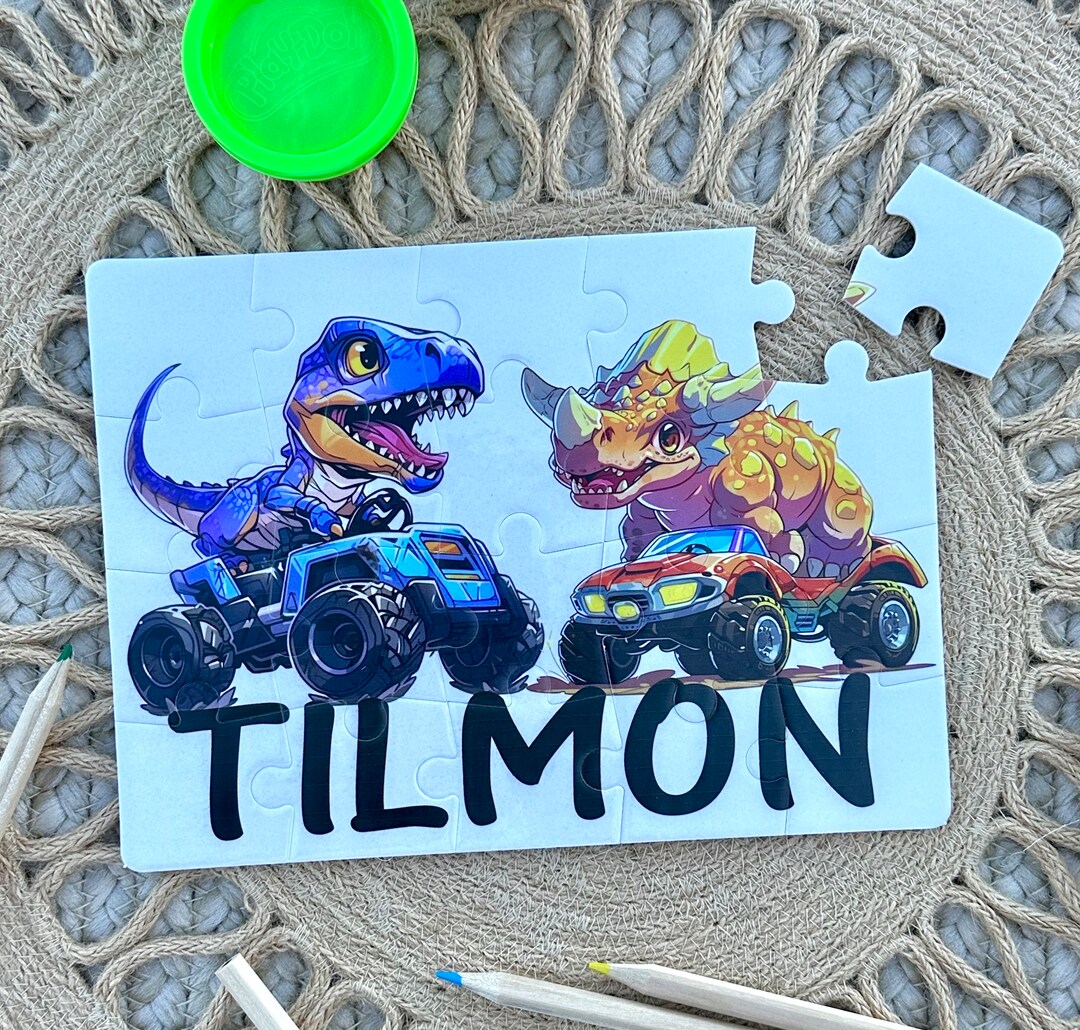 Kids Puzzle, Dinosaur Puzzle, Personalized Puzzle, Gift for Child ...