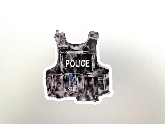 Police Bulletproof Vest Die-cut Vinyl Sticker Original - Etsy