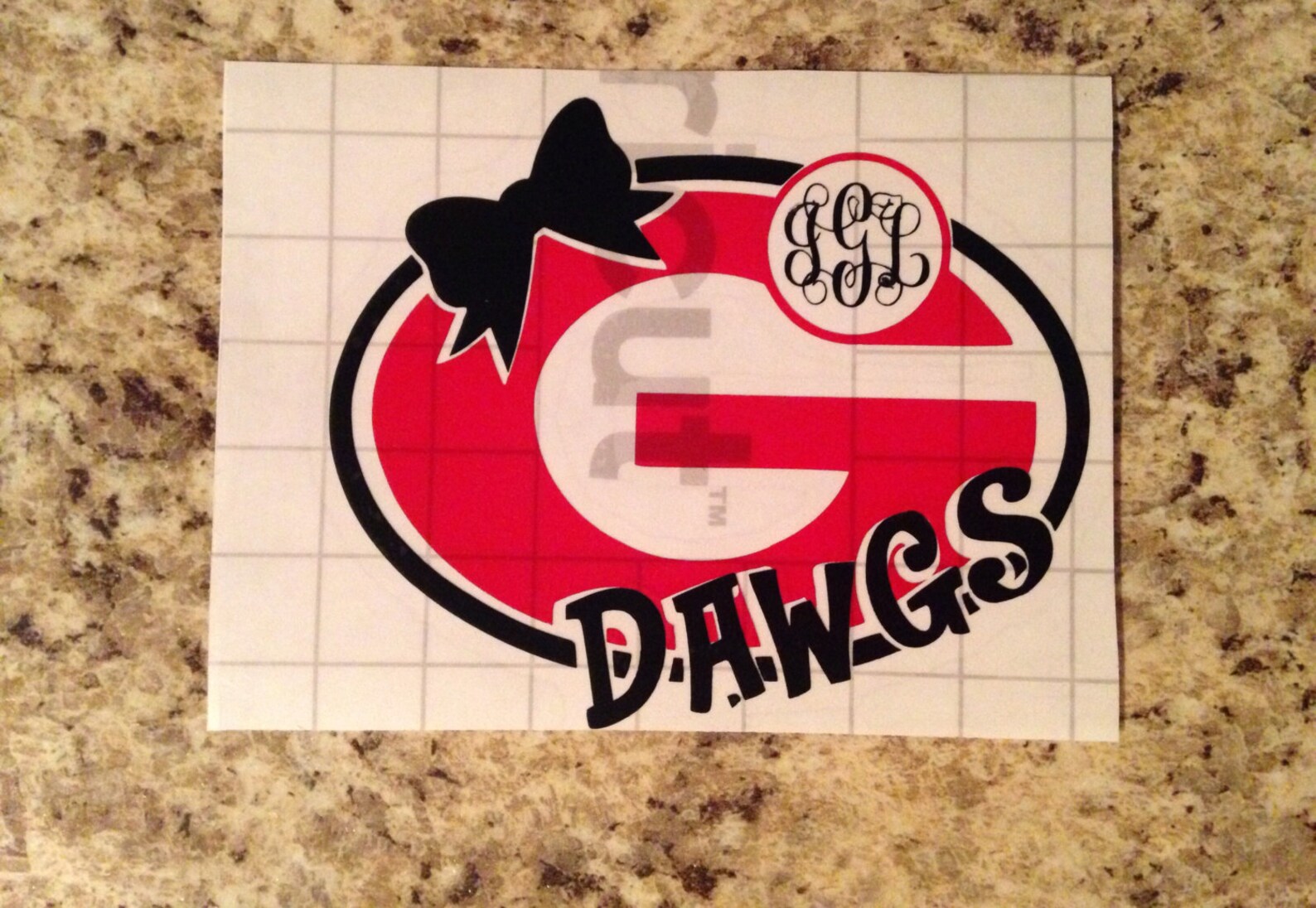 Georgia Bulldog Monogram / Vinyl Decal Monogram Vinyl Decal Georgia ...