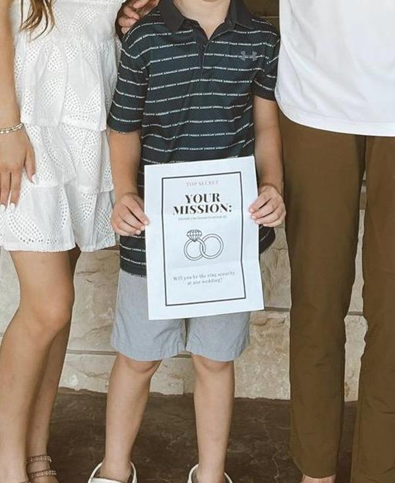 Ring Bearer Proposal | Editable Digital Download | Will You Be My Ring ...