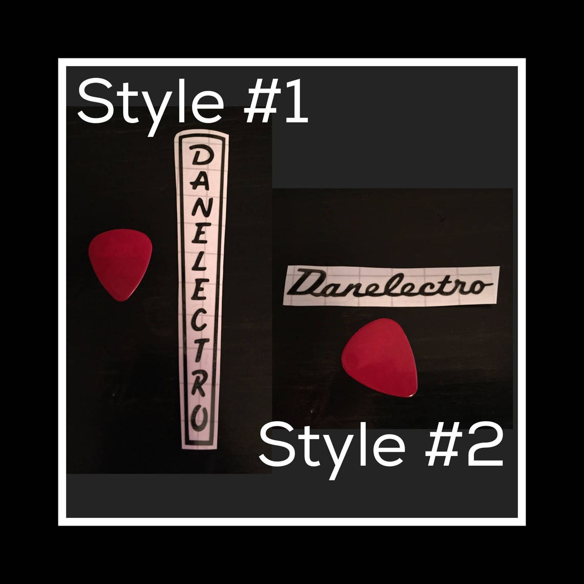 Danelectro Headstock Decal Logo Black Vinyl 2 Types | Etsy