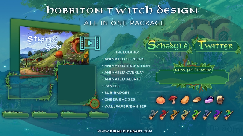 Hobbiton Twitch Design - All in One Package - Etsy