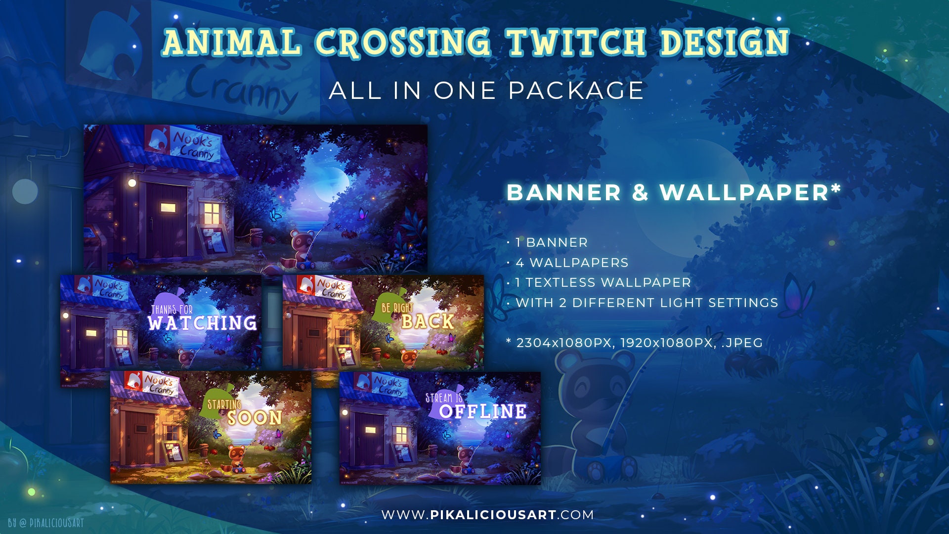 Animal Crossing Twitch Design All in One Package - Etsy