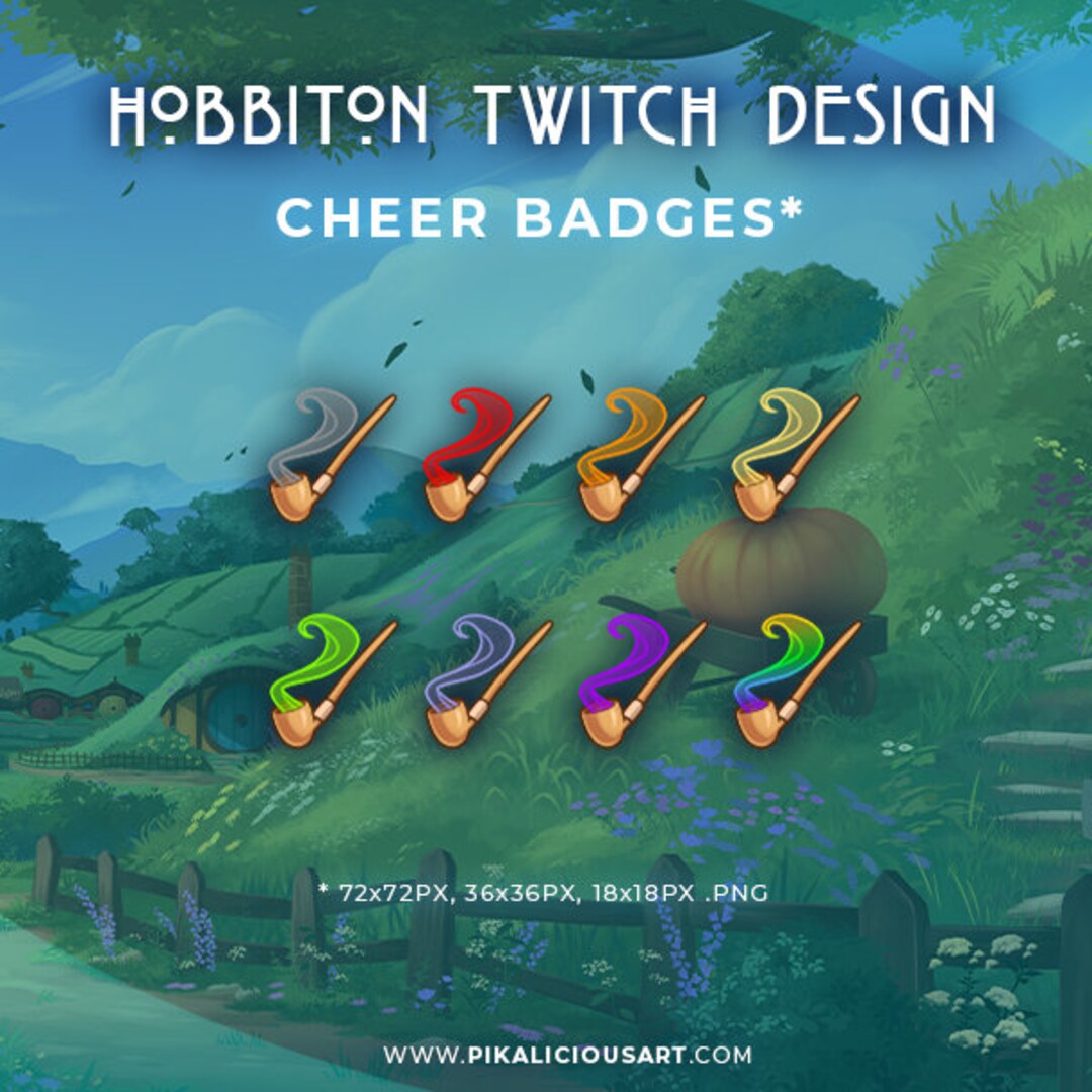 Hobbiton Twitch Design - Cheer Badges - Etsy