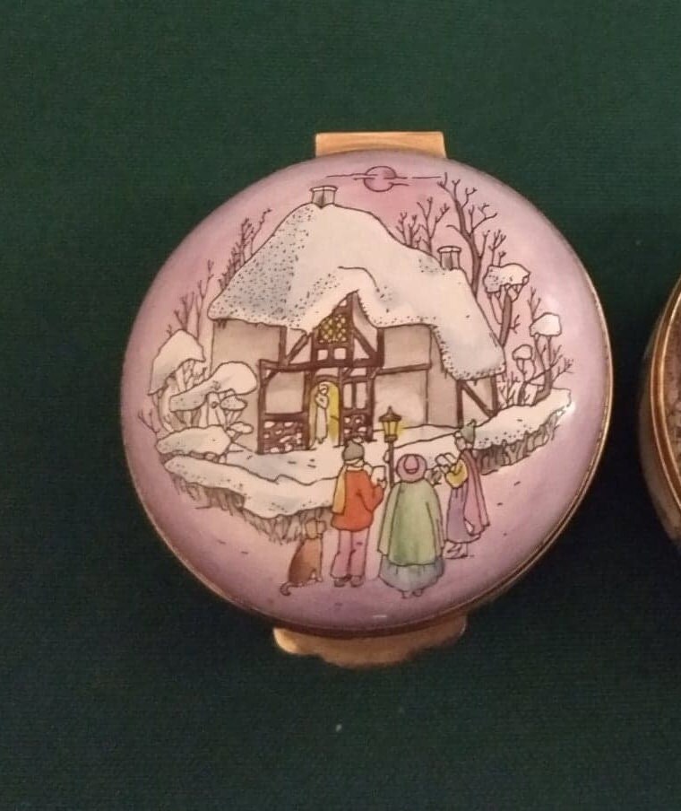 Enamel Trinket Box Crummles 1986 Pill Box Snuff Box Made in - Etsy UK