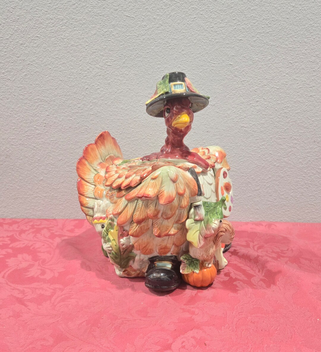 Fitz & Floyd 1995 Paint Party Hedda Gobbler Cookie Jar Shiny Glaze ...