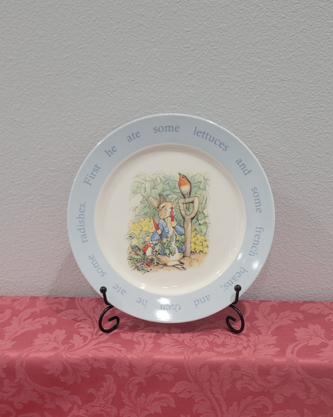 Pottery Barn Kids Peter Rabbit Plate, Porcelain Dinnerware, Easter Baby ...
