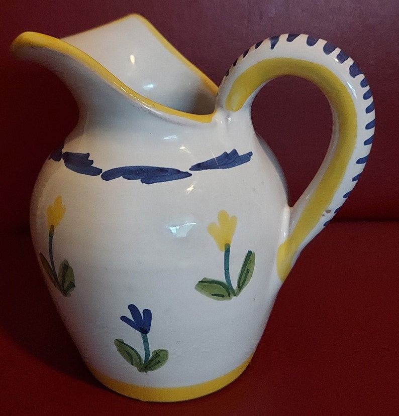 Vintage Italian Majolica Pitcher: Sigma Printempts Floral Tastesetter ...