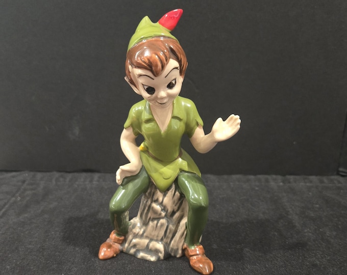 1950s Walt Disney Productions Japan Peter Pan Sitting on Stump ...