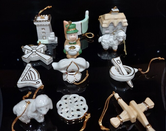 RARE Lenox Porcelain "luck of the Irish" Mini Ornaments Set of 12 Like ...