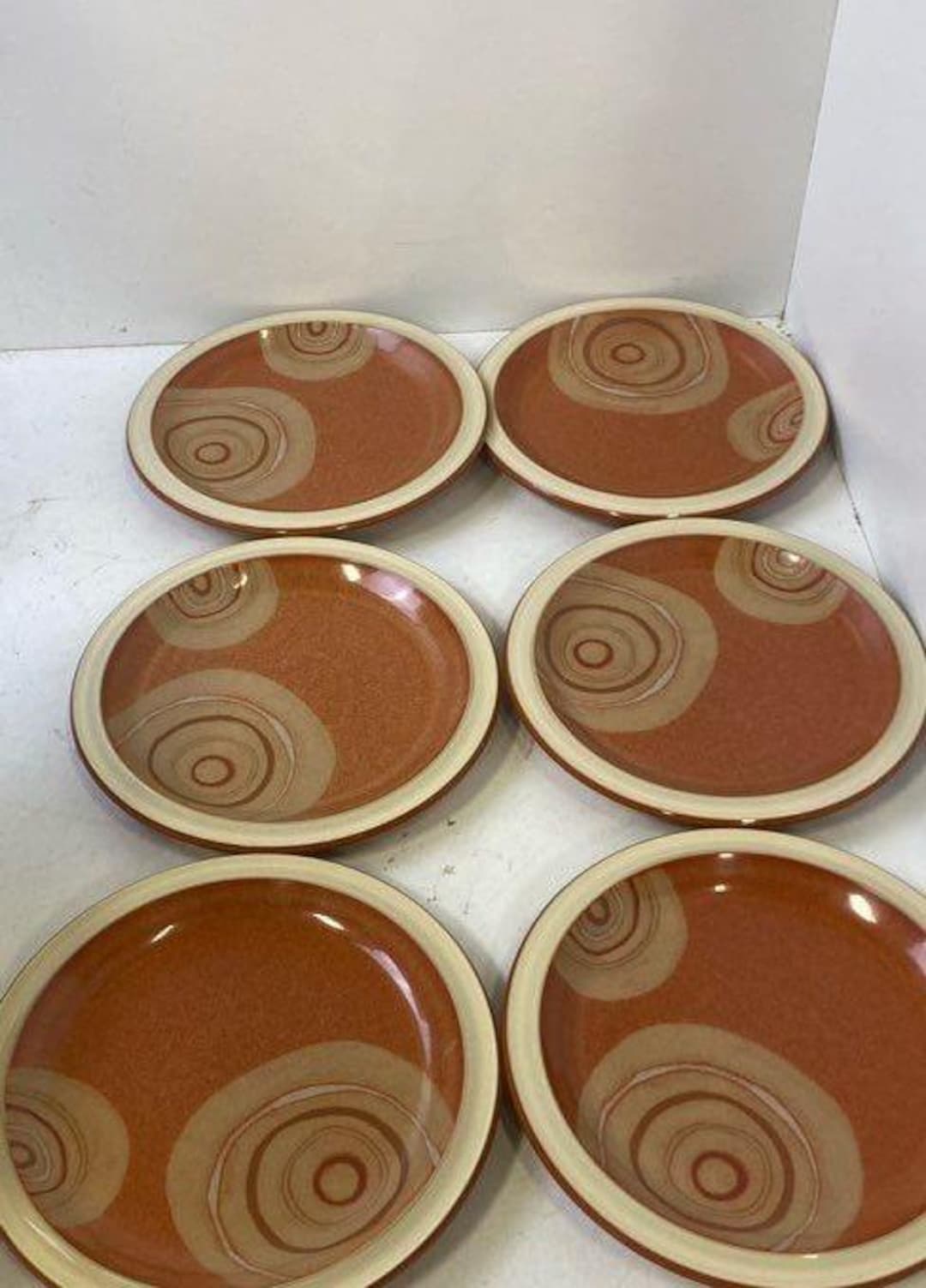 Denby FIRE CHILLI Accent Plate Salad Dessert Swirl Design 8 7/8 ...
