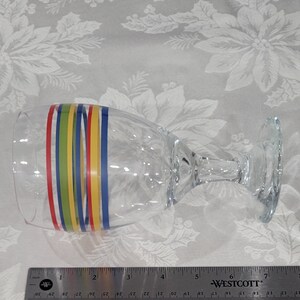 Retro Fiesta Mamba Stripe Goblet Set of 7 Water Ice Tea Glass 12 Oz ...
