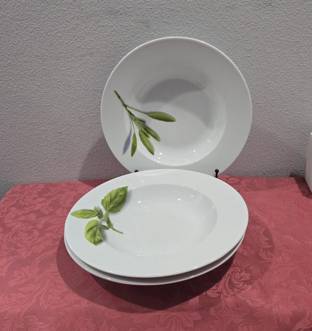 Vintage Crate & Barrel Pasta Bowls Farmers Garden Herb Pattern Price is ...