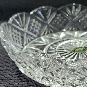 Vintage Shannon Cut Crystal 2 Piece Snack Set Bowls for Chip & Dip ...