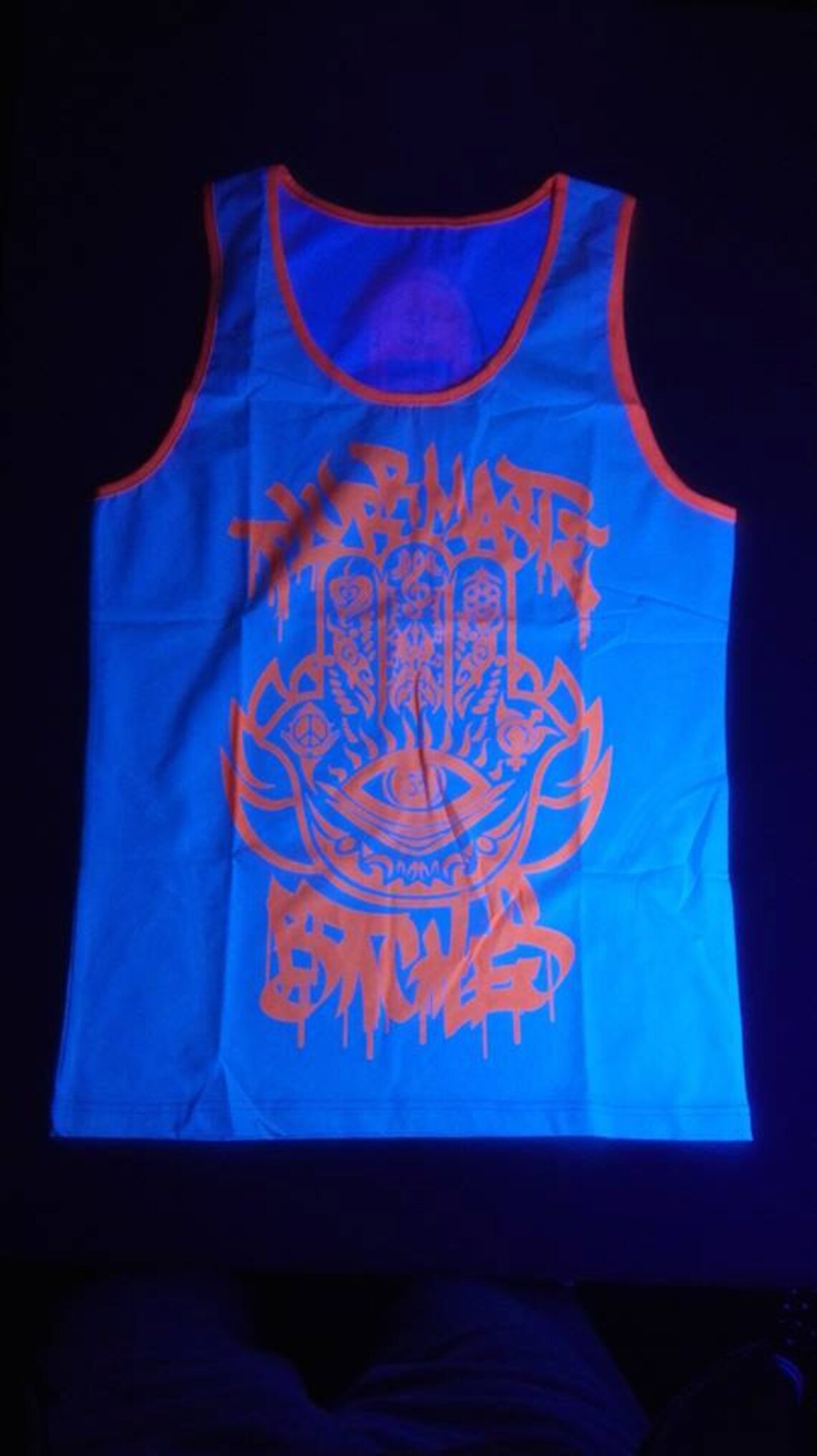 PLUR SYMBOL Glow in the Dark UV Clothe Bandana With Black | Etsy