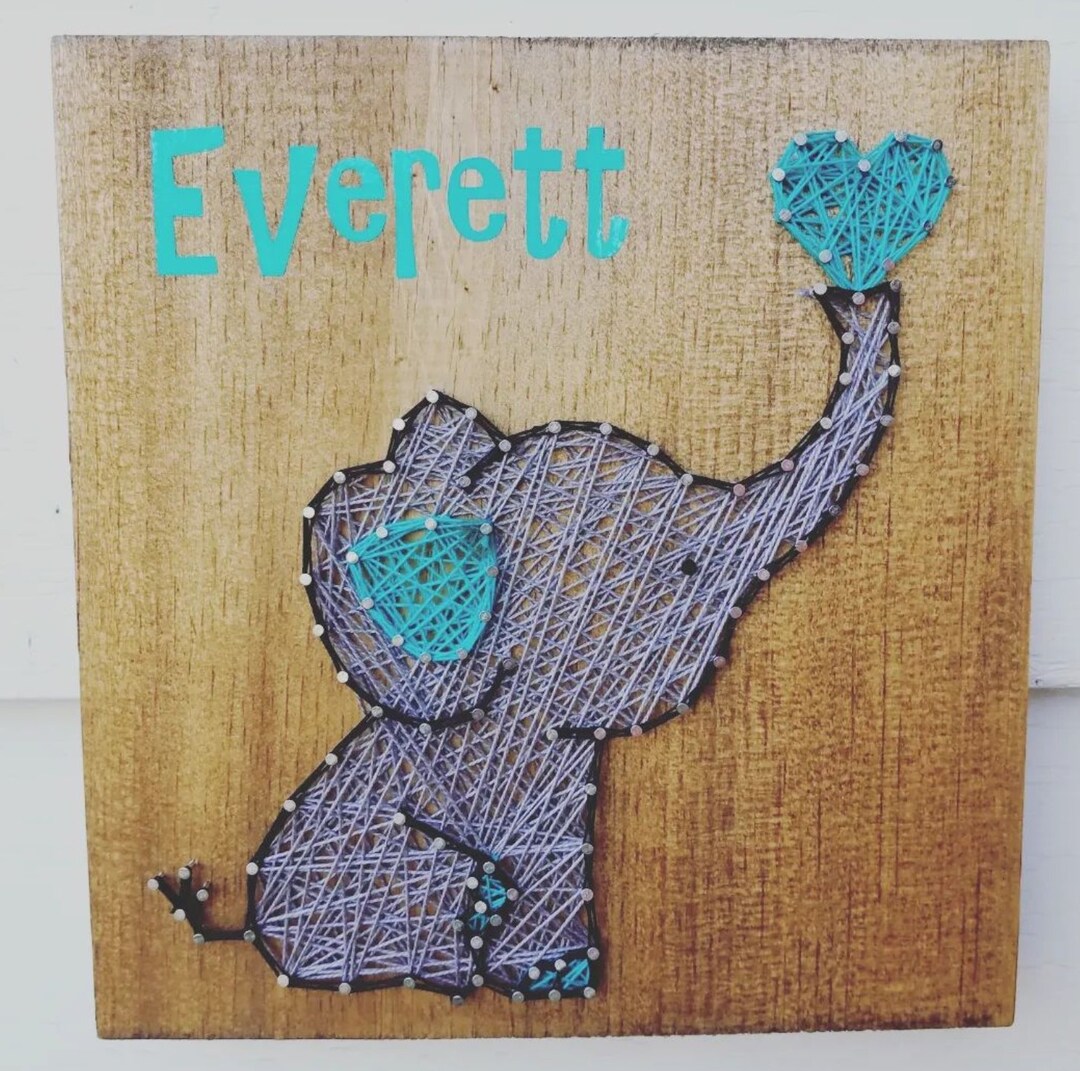 Baby Elephant String Art - Etsy