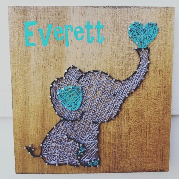 Elephant String Art - Etsy