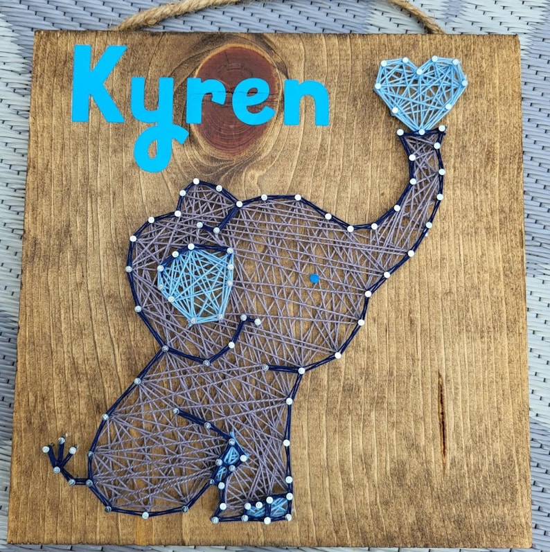 Baby Elephant String Art - Etsy