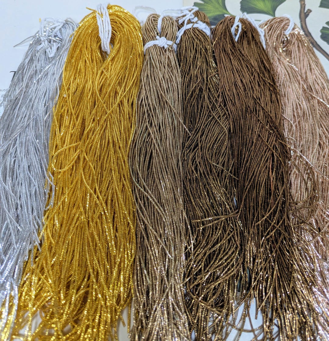 Glittering Wire Pack- Nakshi- Gold Rose & Silver- French Wire-bullion ...