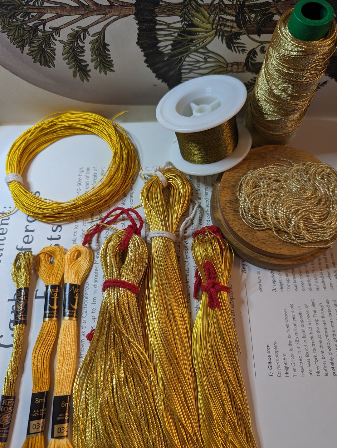 Yellow Gold Embroidery Materials Kit: Small - Goldwork, Tambour ...