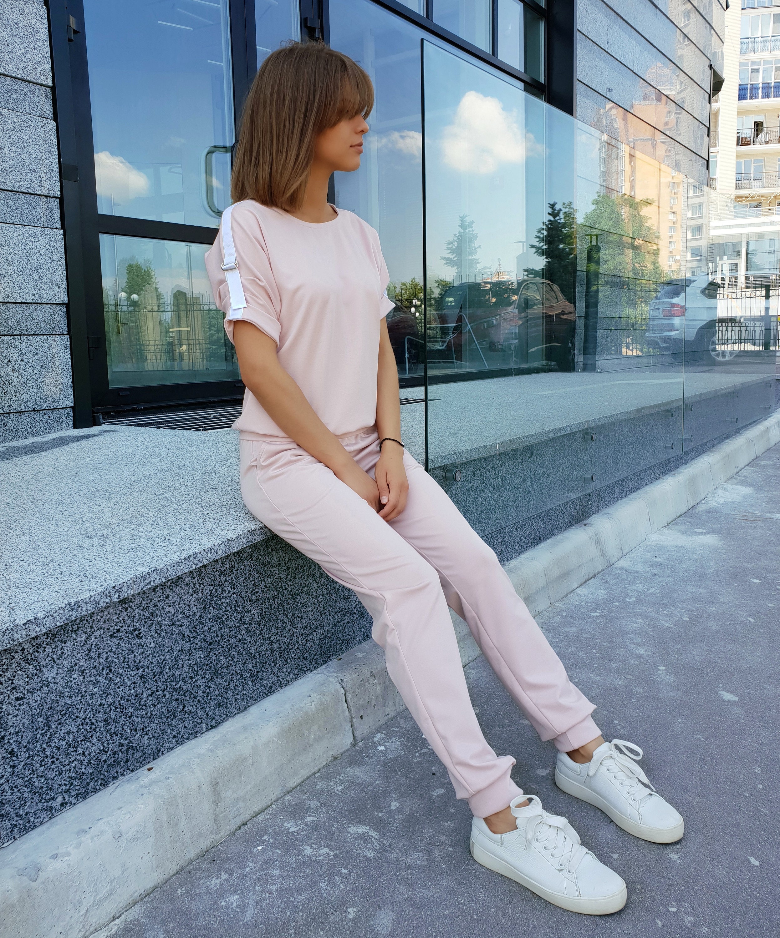 Pink Jogging Suit - Etsy