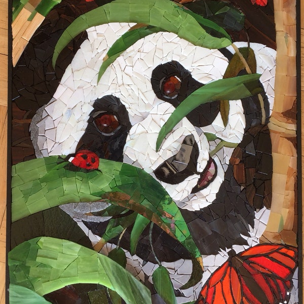 Panda Mosaic Art - Etsy