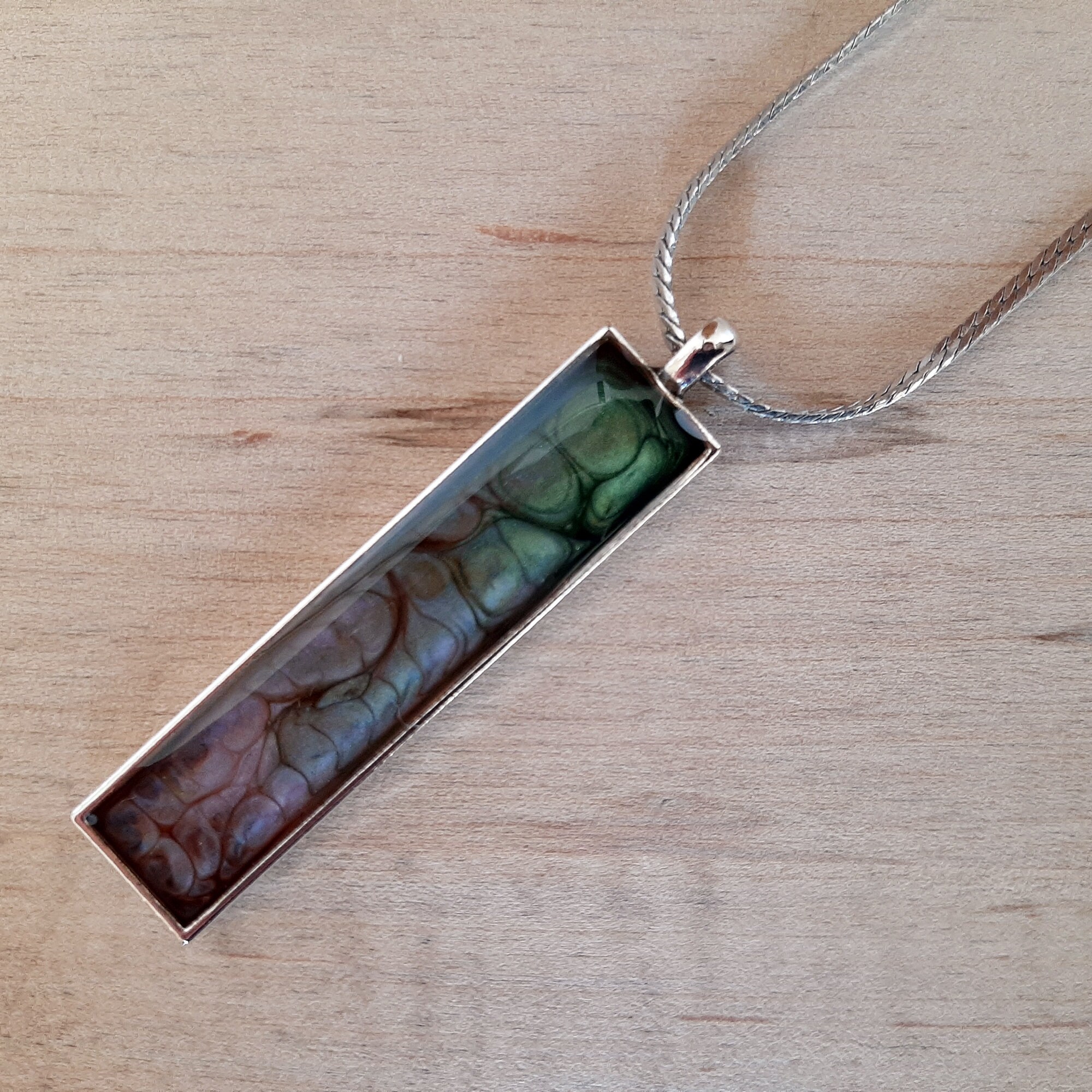 Colorful Pendant, Iridescent Pendant, Unique Pendant, Abstract Art ...