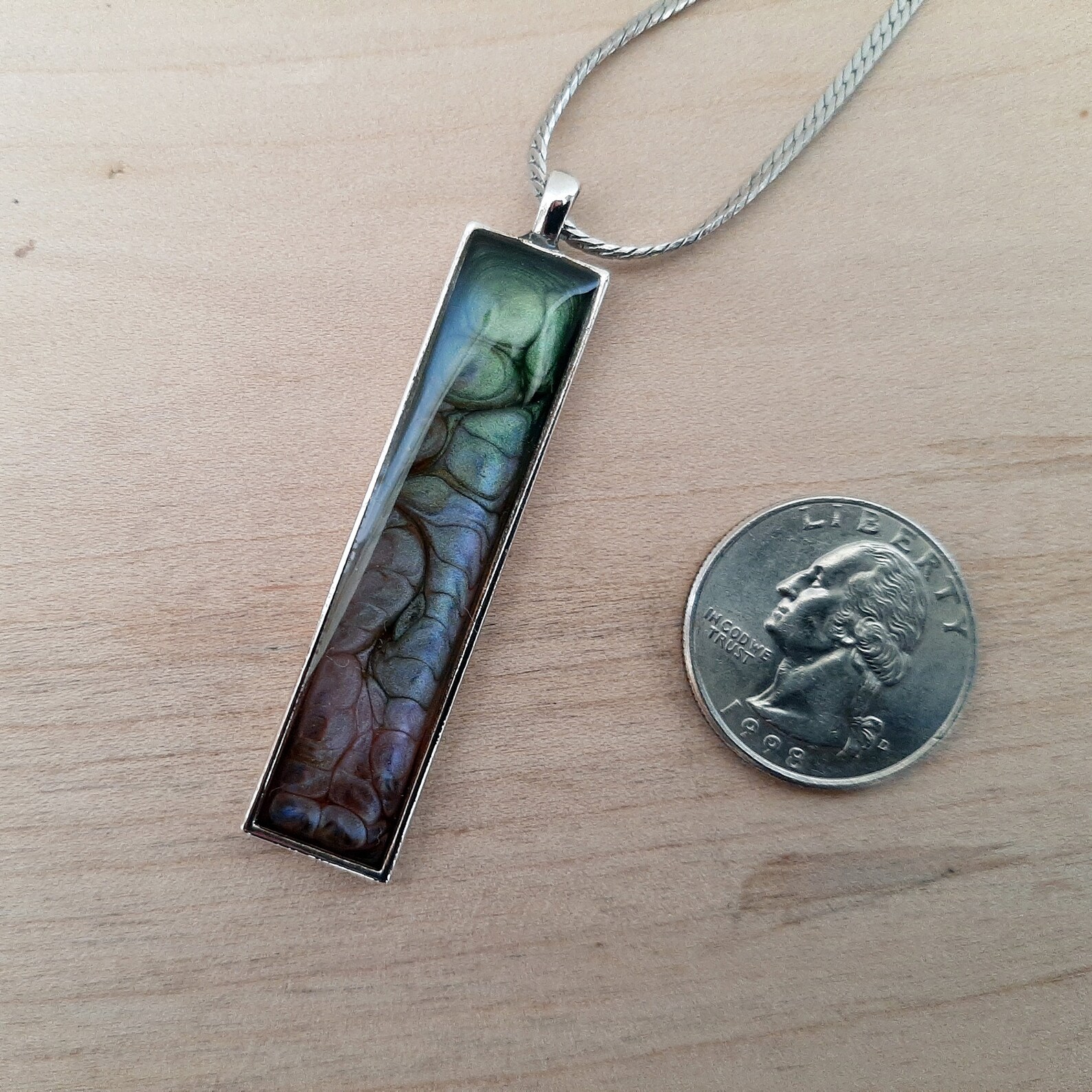 Colorful Pendant, Iridescent Pendant, Unique Pendant, Abstract Art ...