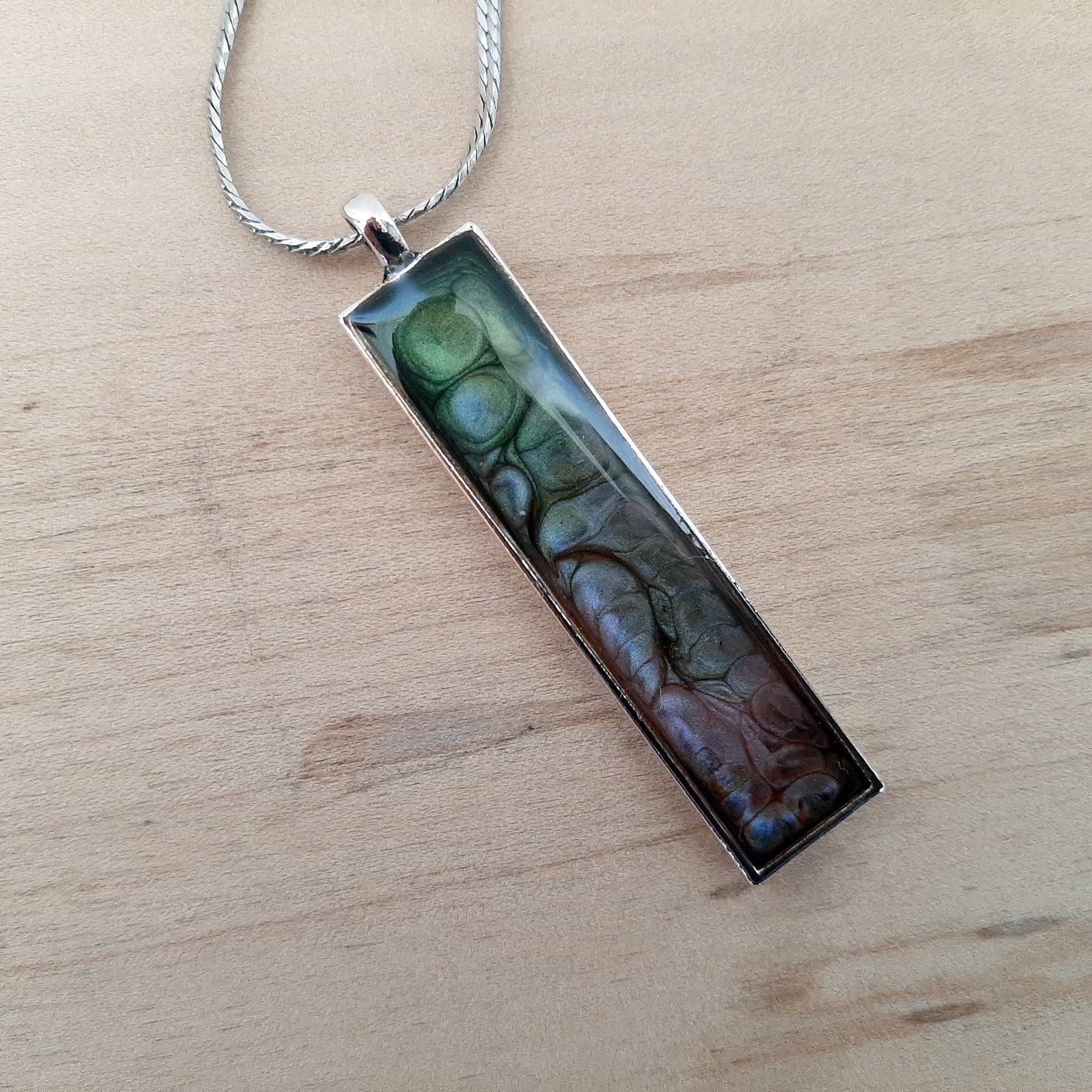 Colorful Pendant, Iridescent Pendant, Unique Pendant, Abstract Art ...