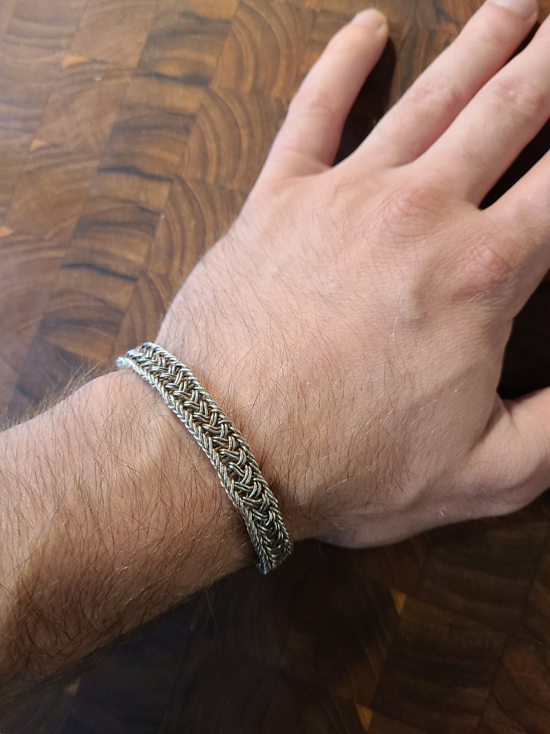 Handwoven, Beautiful, Recycled, Hand Forged Custom Sized Sterling Weave ...