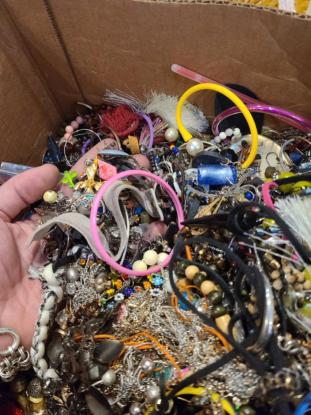 Craft Jewelry Lot Damaged Random Bag, Single Earrings Possible Sterling ...