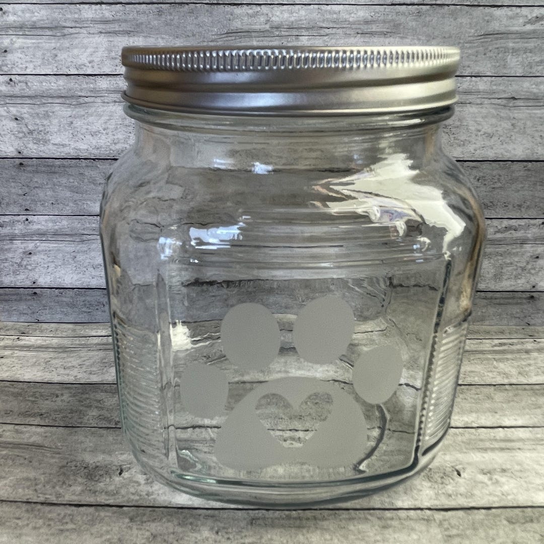 Paw Print Dog Treat Jars, Mother's Day Gift for Dog Owners, Birthday ...