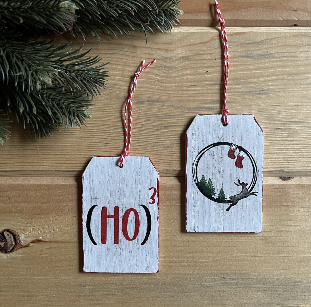 Santa Gift Tags for Kids, Ho Ho Ho Christmas Ornament, Rudolph Gift Tag ...