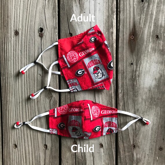 Georgia Bulldogs Face Mask University of Georgia 2 or 3 | Etsy