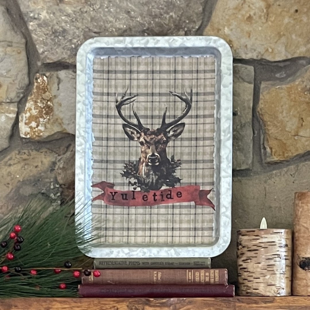 Yuletide Sign, Christmas Deer Sign, Christmas Gift for Outdoorsman ...
