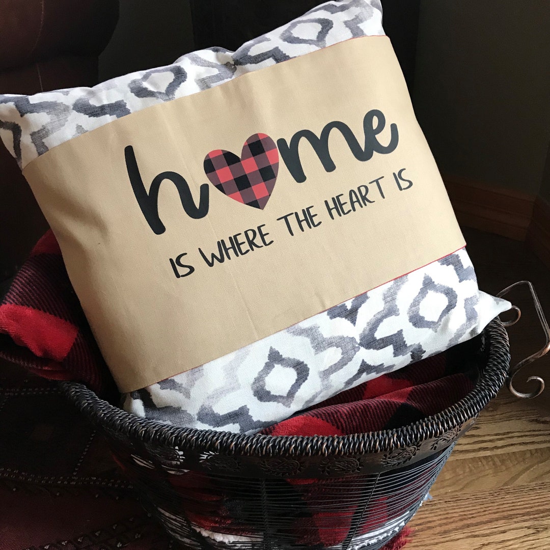 Reversible Pillow Band for 18 Pillow home is Where - Etsy