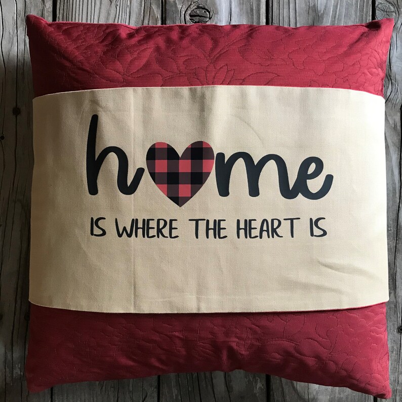Reversible Pillow Band for 18 Pillow home is Where - Etsy