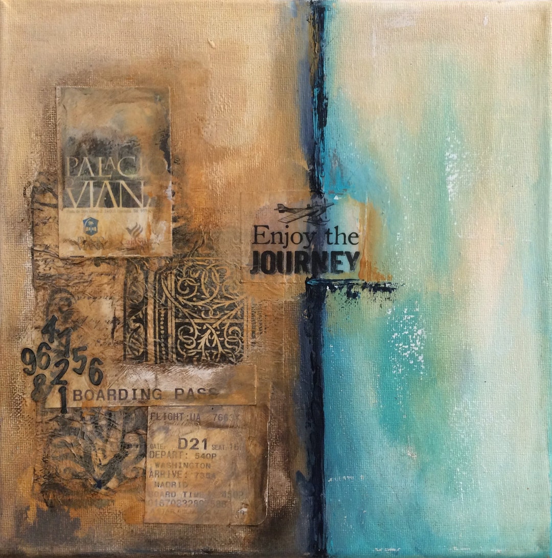 Abstract Mixed Media Original Collage Wall Art 'sublime - Etsy