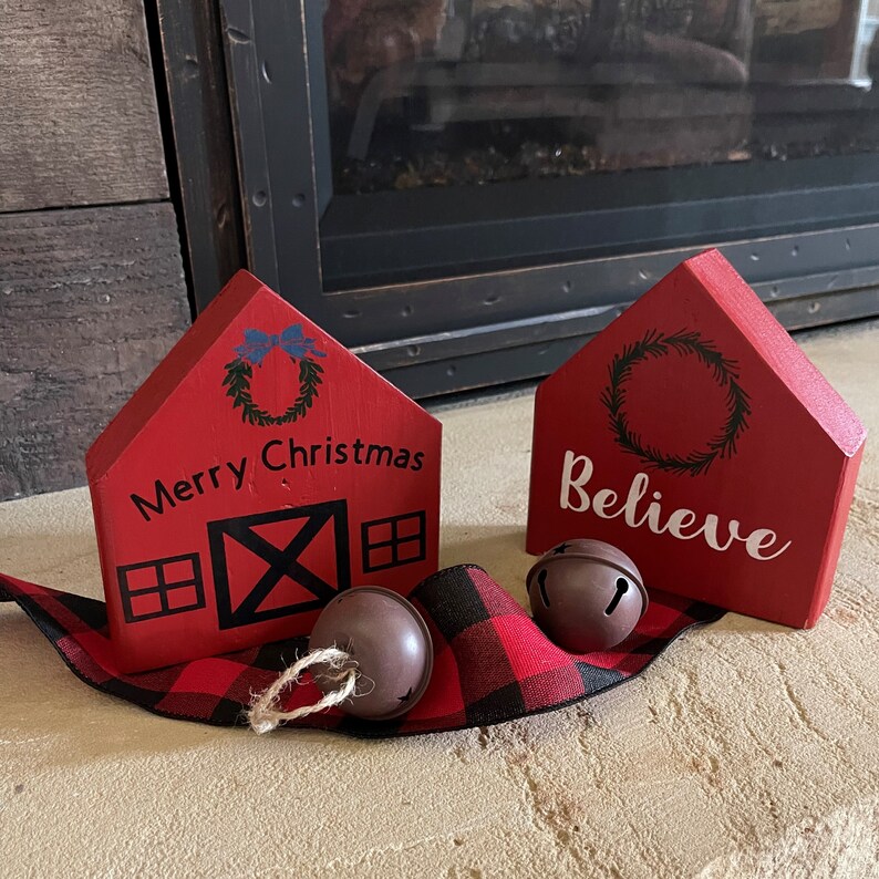 Barn Sign Reversible Christmas Barn Sign Christmas Tiered - Etsy