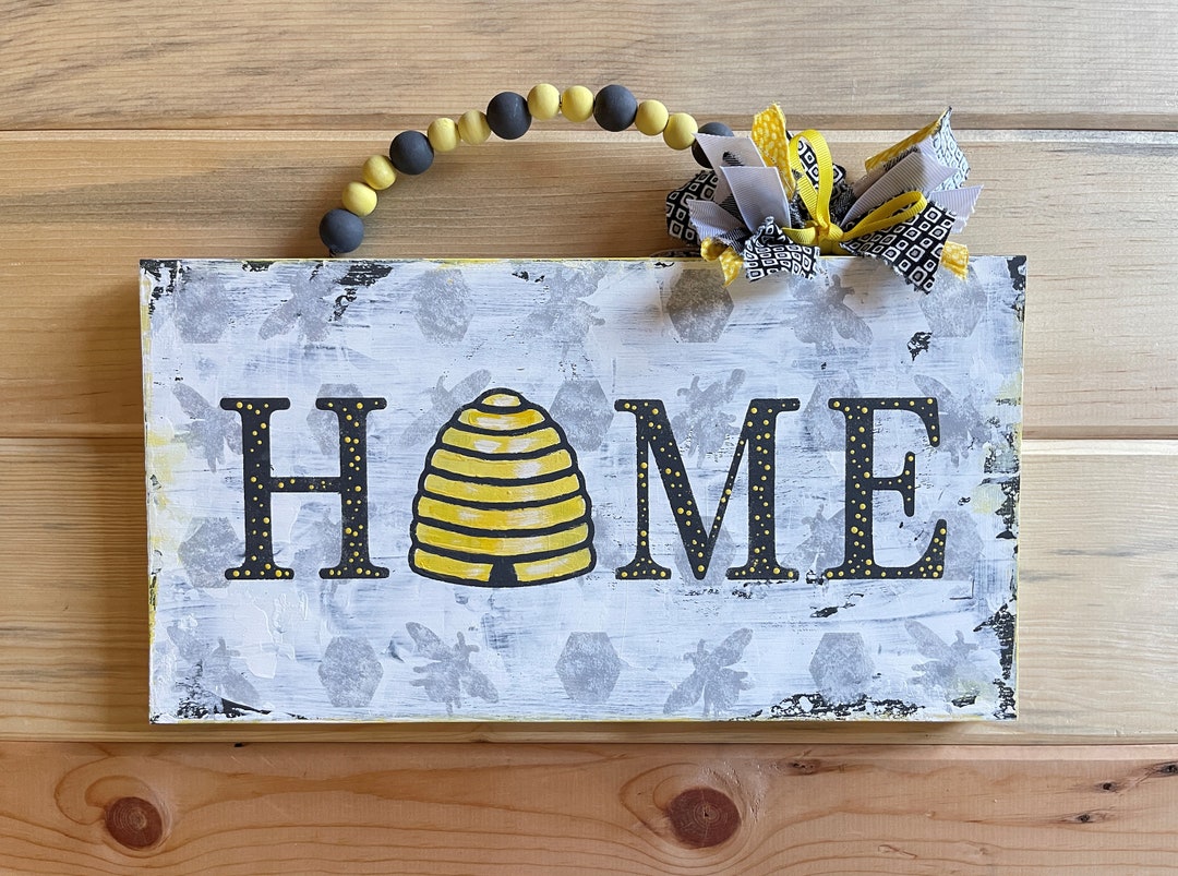 Bee Hive Sign, Christmas Gift for Gardener, Bee Decor for Home, Unique ...