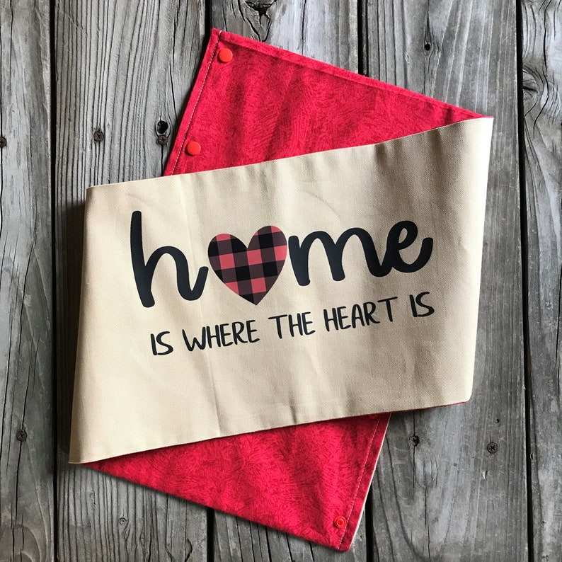 Reversible Pillow Band for 18 Pillow home is Where - Etsy