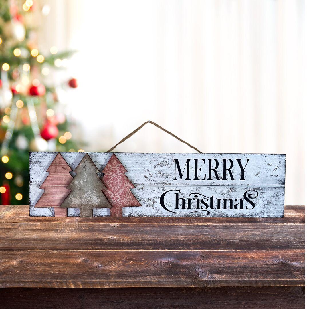 Rustic Merry Christmas Sign, Christmas Home Decor Sign, Christmas Gift ...