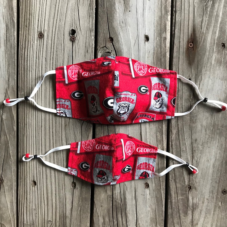 Georgia Bulldogs Face Mask University of Georgia 2 or 3 | Etsy