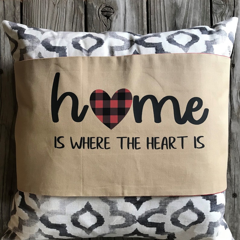 Reversible Pillow Band for 18 Pillow home is Where - Etsy