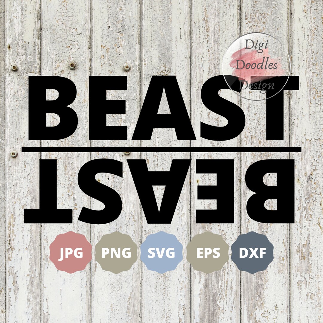 Beast Fitness Workout Digital Download File - SVG JPG PNG - Etsy