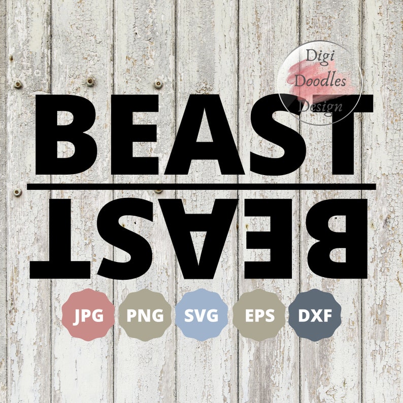 Beast Fitness Workout Digital Download File - SVG JPG PNG - Etsy