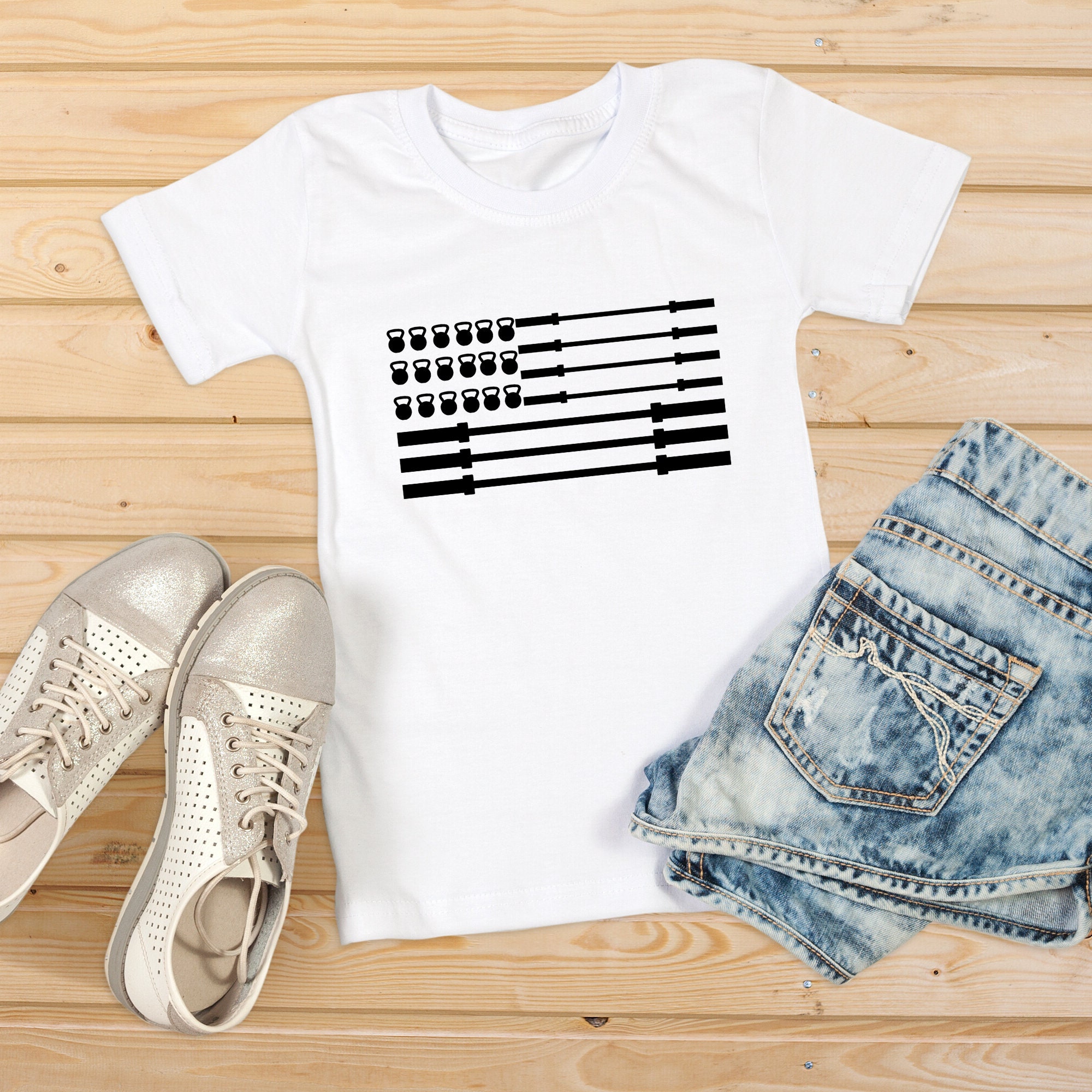 Barbell Flag Crossfit Fitness Instant Digital Download SVG - Etsy