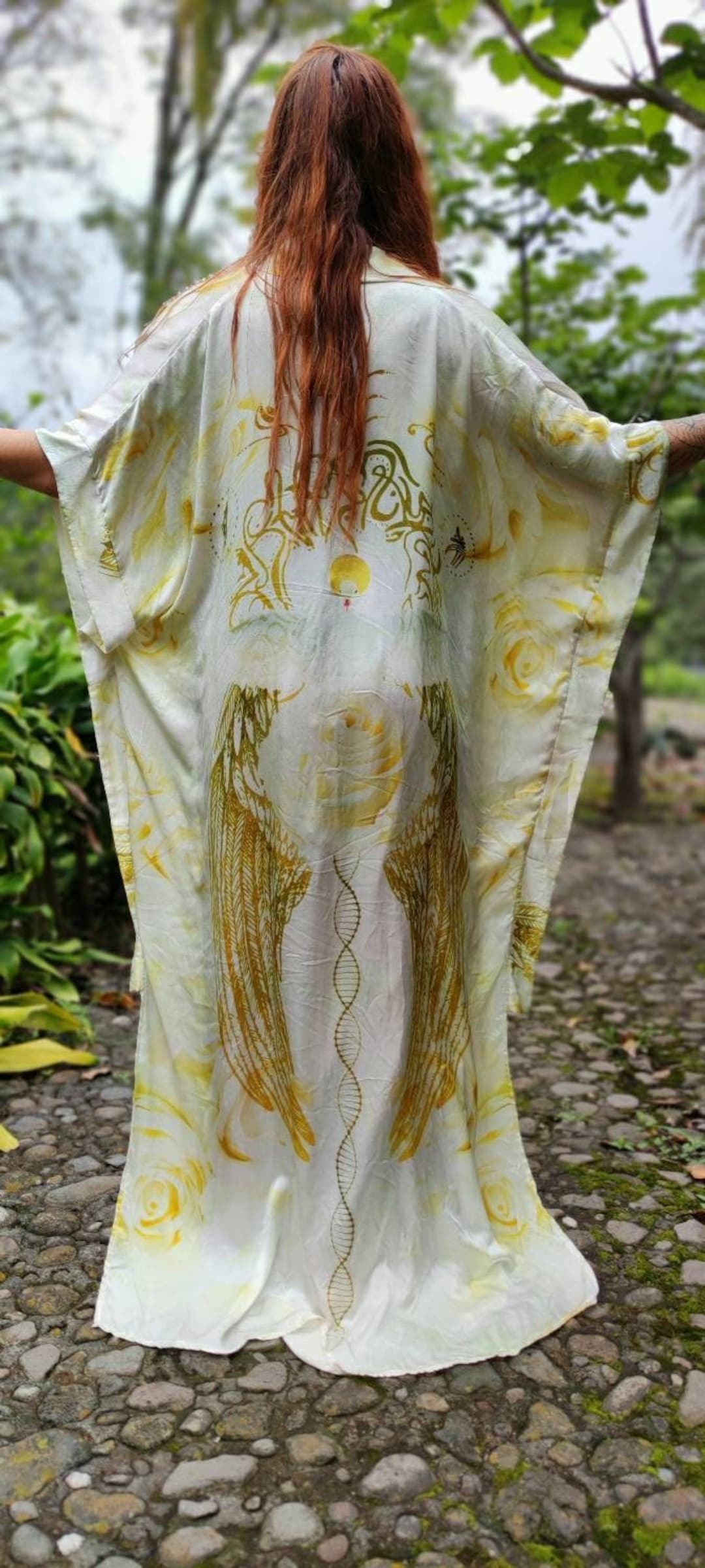 Priestess Robe, Angel Wings, Kimono Robe, Festival Outfit, Sacred ...