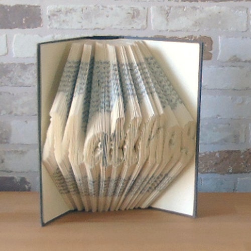 Custom Name Folded Book Art Anniversary Gift - Etsy