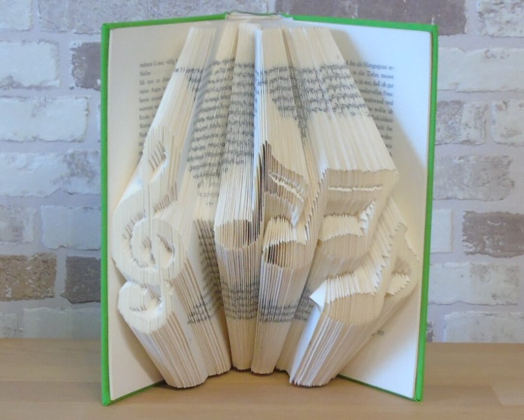 Notenschlüssel mit Noten - gefaltetes Buch // Buchfaltkunst // Musik ...